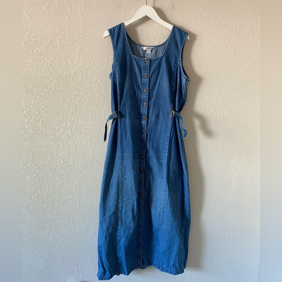 August Max | Dresses | Vintage August Max Woman Denim Midi Dress | Poshmark